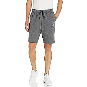 Nike Men's Nike Sportswear Club Short Jersey, Charcoal Heathr/White, Large