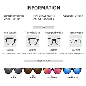 Bauhaus Polarized Clip on Sunglasses for Men & Women UV Protection with Flip Up Anti Glare Fishing Driving Glasses Yellow