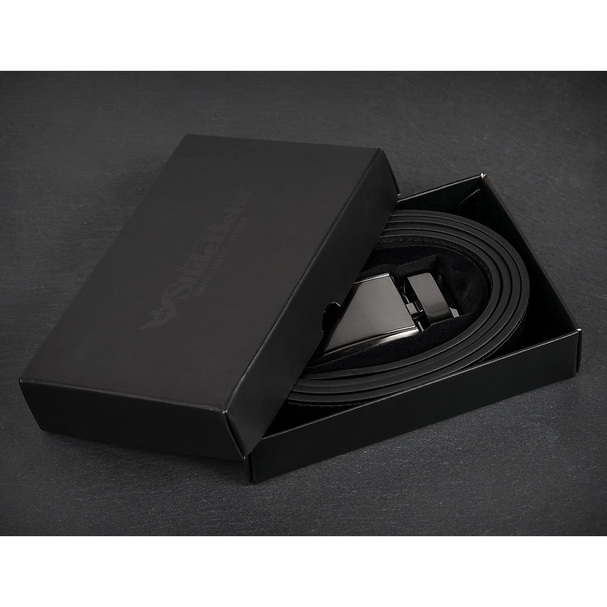 SlideBelts Full Grain Leather Belt (Cognac with Gold Buckle, Up to 44")