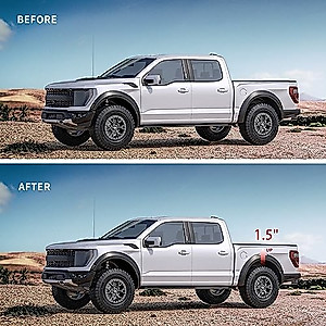 1.5 Inch Leveling Lift Kit Compatible With 2009-2024 RAM 1500 4WD & 2WD, Leveling Lift Kit Forged Rear Strut Spacers Raise The Rear of Your Pickup By 1.5"