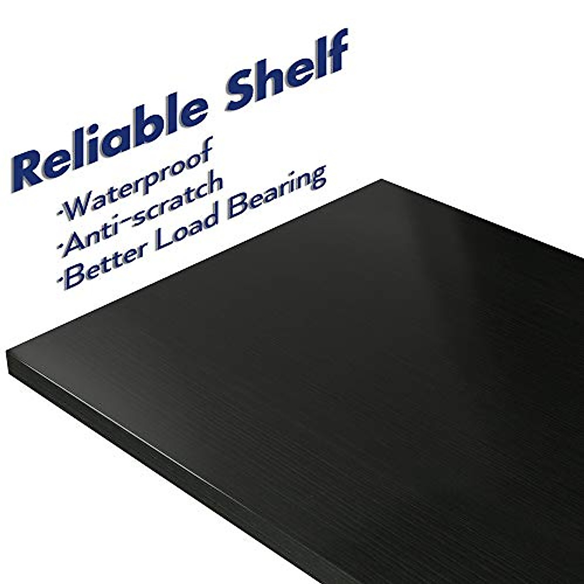 NUMENN 5 Tier Bookshelf, Tall Bookcase Shelf Storage Organizer, Modern Book Shelf with Storage Bag and Hook for Bedroom, Living Room and Home Office, Black