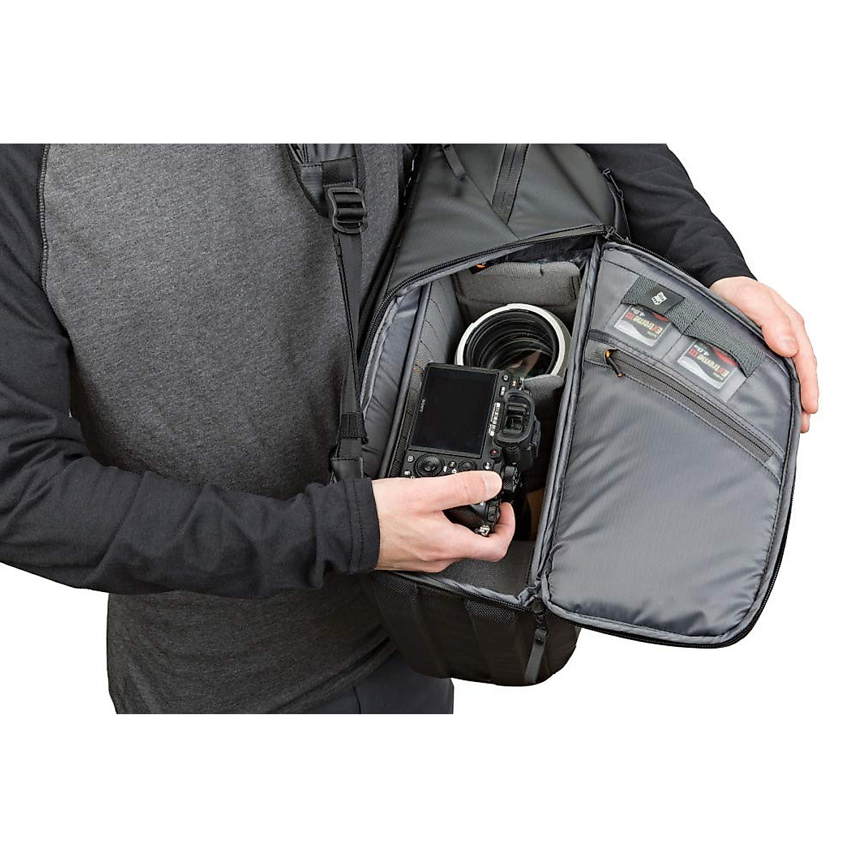 Lowepro Freeline Camera Backpack 350 AW, Black. Versatile Daypack Designed for Travel, Photographers and videographers. for DSLR, Mirrorless, Laptops, Bridge, CSC, Lenses and Travel Gear.