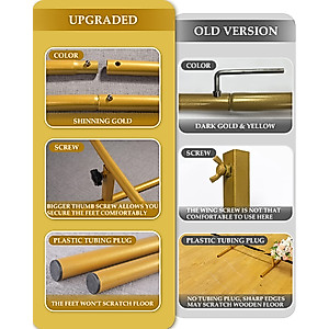 YALLOVE Round Backdrop Stand, 6ft Circle Balloon Arch Frame, Large Size Gold Wedding Arch for Quick Party Decoration