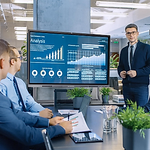 EUNIVON Smart Board, 65'' 4K UHD Interactive Whiteboard, Dual System Interactive Touch Screen Smart Whiteboard, Smartboard for Classroom and Business (Stand Not Included)