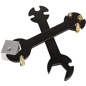 AIMPGSTL 3D Printer 5 in 1 Multi-Function Wrench Tool for Fixed Mk8 Ender 3 Brass Nozzle 3D Printer Accessories