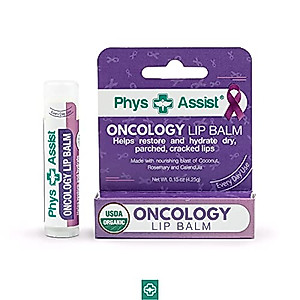 Oncology Lip Balm USDA Organic, Hydrate Dry, Parched Lips. Moisturizing -3 Pack