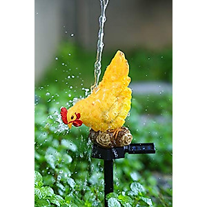CHUANGFENG Solar Chicken Lights Chicken Statue Decorative Outdoor Chicken Solar Light Garden Decor for Outdoor Patio Yard Art Decoration