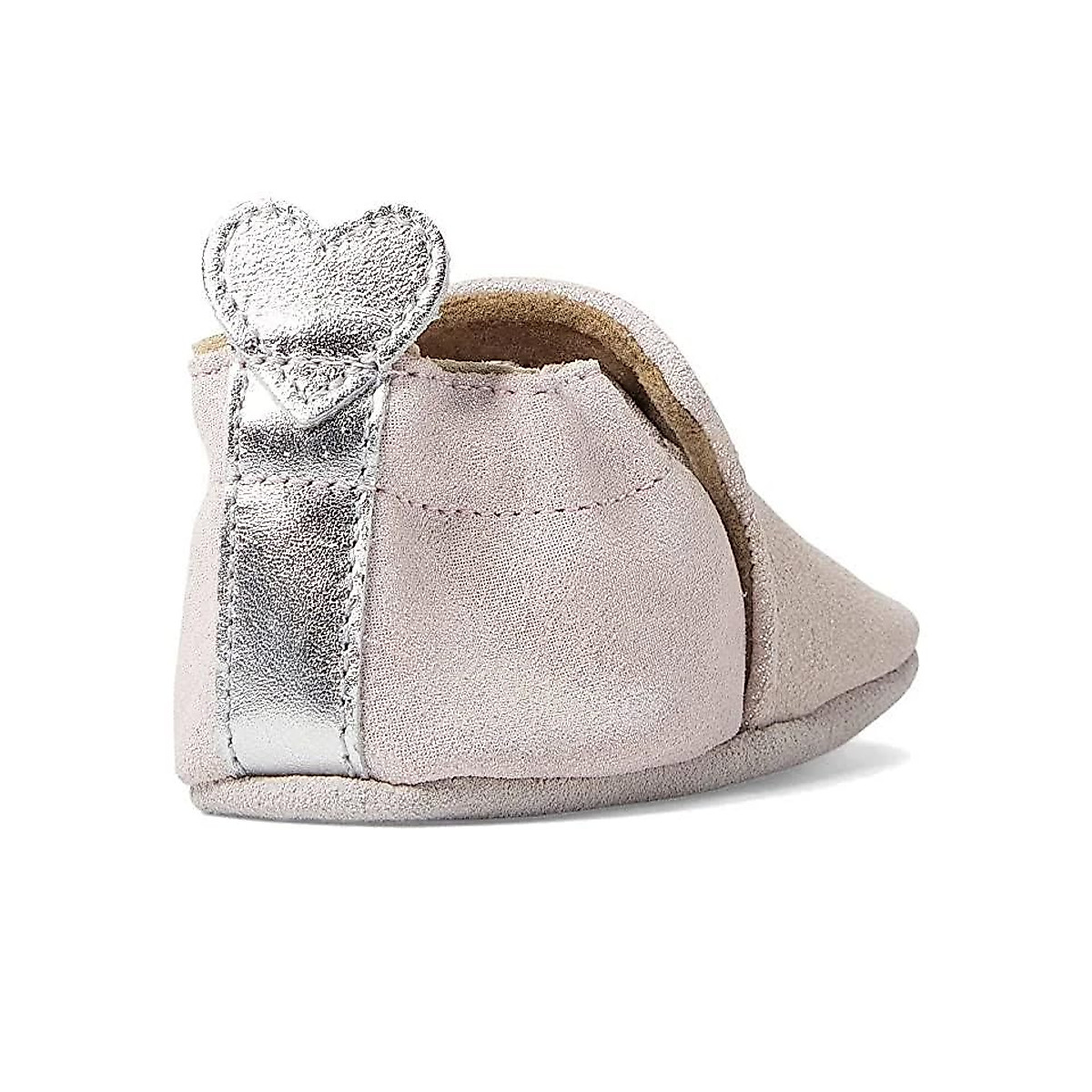 Robeez Baby Girls and Unisex Soft Soles Slip-Resistant Crib Shoes Slippers Moccasins for Infant and Toddler - Pink Light/Pastel Pretty Pearl - 6-12 Months