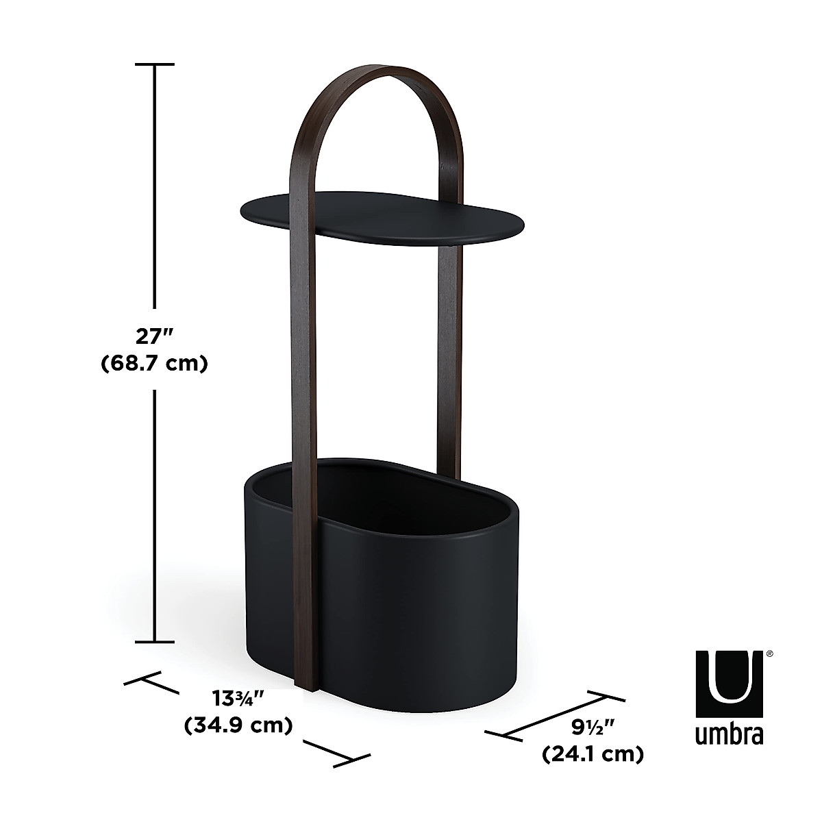 Umbra Bellwood Storage Table (Black-Walnut)