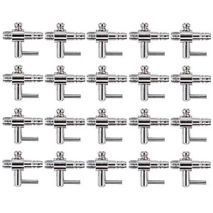 XtremeAmazing Aquarium 1-Way Valves Manifolds Threaded Air Distributor Lever Control Air Flow Splitter for Air Pump Pack of 20