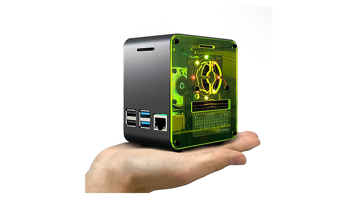 ElectroCookie Raspberry Pi 4 Case, Aluminum Mini Tower Case with ...