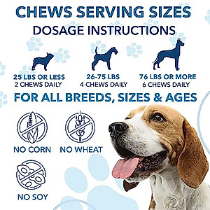 Hemp Calming Chews for Dogs with Anxiety and Stress - Dog Calming Treats - Dog Anxiety Relief - Storms, Barking, Separation - Valerian - Hemp Oil - Calming Treats for Dogs - Made in USA - 120 Chews