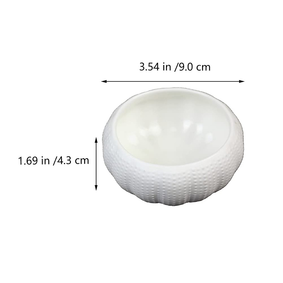 Hemoton Mini Seasoning Bowl Ceramic Sea Urchin Bowl Kitchen Dipping Dish Restuarant Supplies for Nuts Sauce Caviar Appetizer (White) Size L