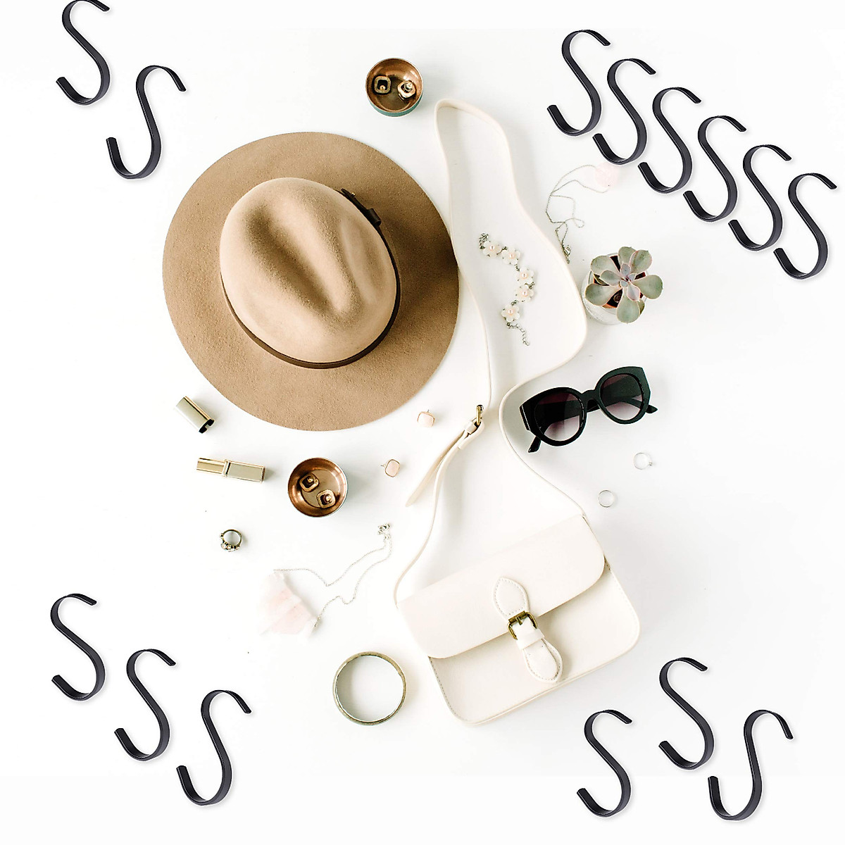 pamo Black s Hooks for Hanging Clothes - Set of 5 or 10-4.33" Large s Hooks Heavy Duty I Suitable as Clothes Rod Hooks, Hanging Hooks for pots, etc.