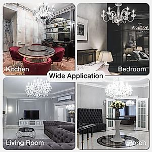 DAYBETTER E12 Led Candelabra Bulbs 60W Equivalent, Dimmable Chandelier Light Bulbs, High Brightness 600 LM Daylight White 5000K, B11 Filament Candle Light Bulbs, Clear Glass Style for Home, 10 Pack