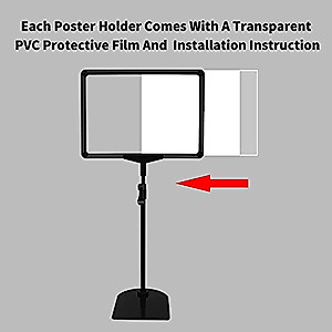 SONFILY A frame Sign Holder Adjustable Poster Stand Sign Stands For Display Floor Standing Sign Holder Small Retail Signs Double Sided Signs Indoor For Fair Store Shop,8.5x11in,2 Pack Black