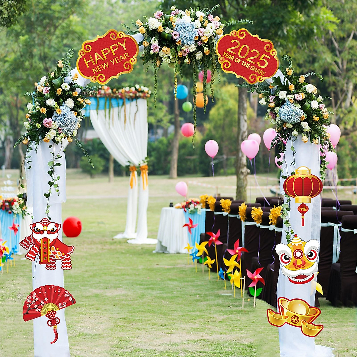 Year of Rabbits Garland 2023 Chinese New Year Flag Banner Happy New Year Decoration China Party Spring Chinese New Year Banners Garland (rabbits)