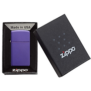 Zippo Slim Purple Matte Pocket Lighter