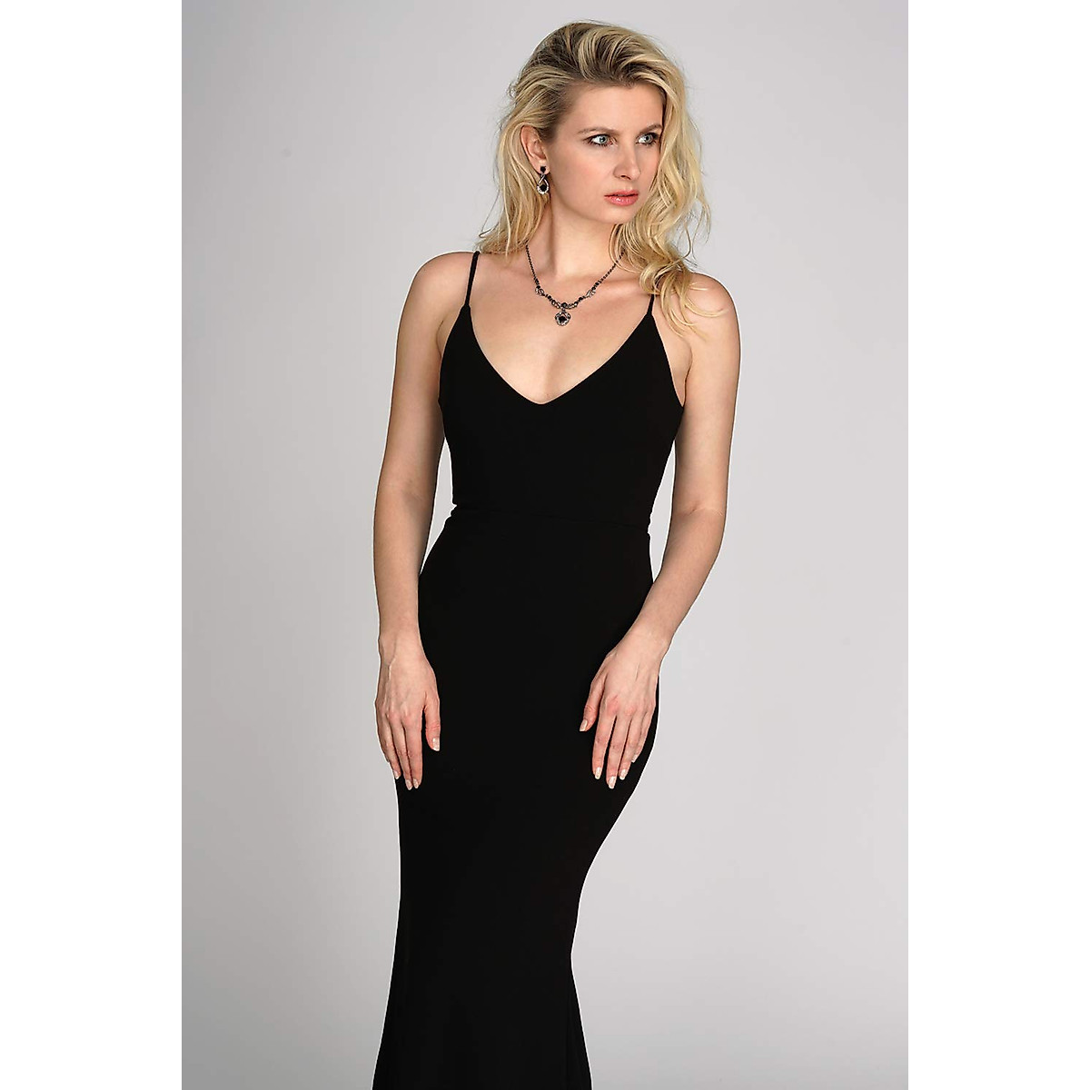 Mariell Jet Black Vintage Crystal Necklace and Earrings Wedding Jewelry Set for Brides, Bridesmaids, Prom