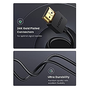 UGREEN Micro HDMI to HDMI Cable Adapter 4K 60Hz Ethernet Audio Return Channel Compatible with GoPro Hero 7/6 Raspberry Pi 4 Retroid Pocket 2+ Yoga 3 B500 Sony A6000 Camera Video Capture Card 3FT