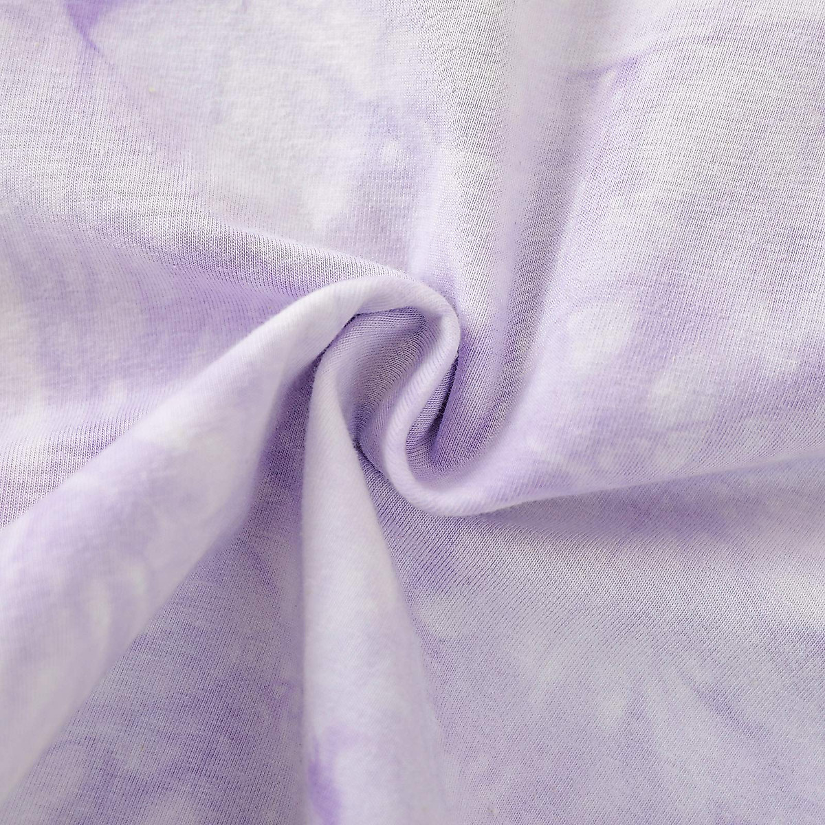 Aruzig Toddler Baby Girl Tie dye Outfit Kids Short SleeveT-Shirt and Shorts 2Pcs Summer Clothes Set for Girls (Purple White, 2-3T)