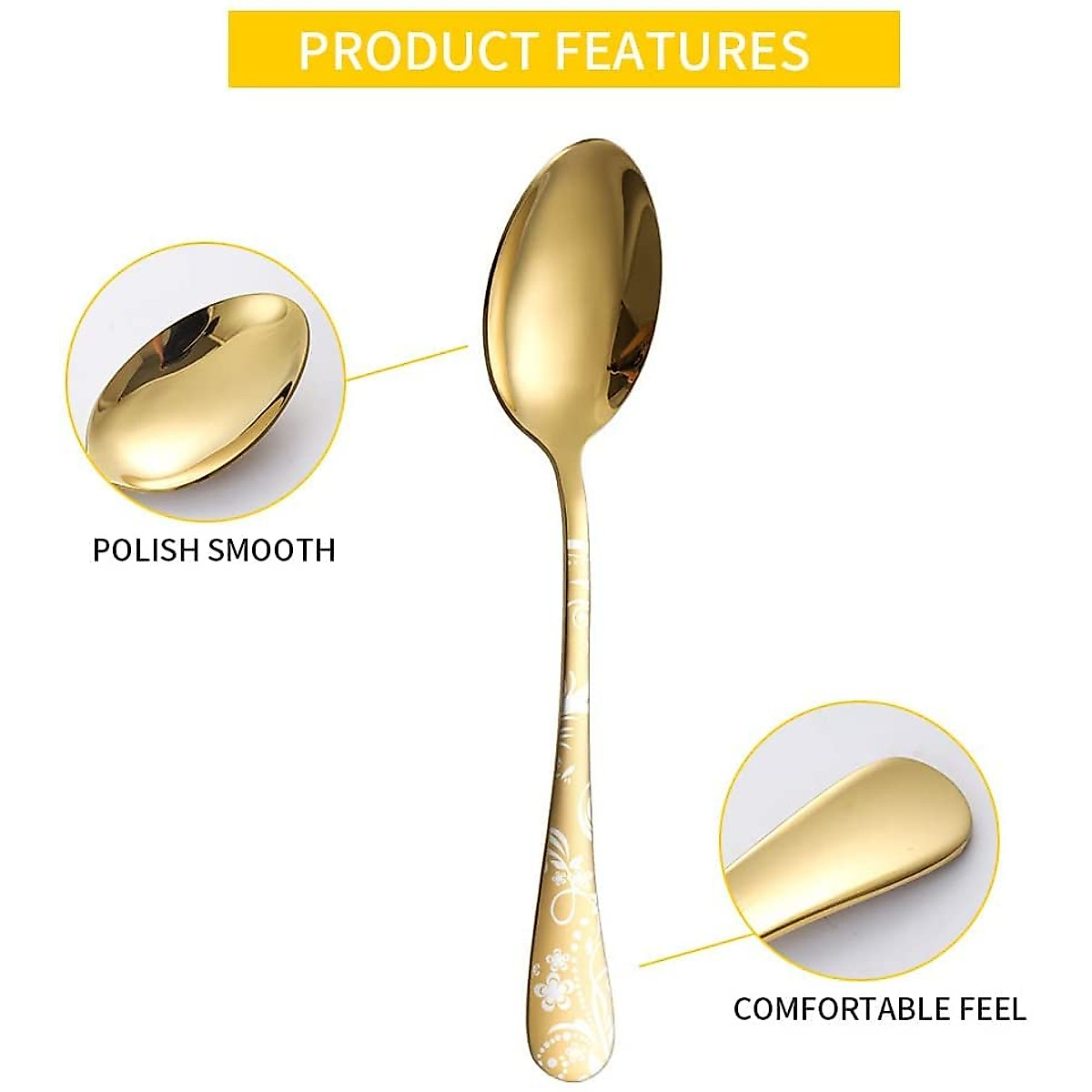 Black Silverware Set for 8 Floral Stainless Steel Flatware Set Unique Pattern Modern Cutlery Utensils 40 Piece Include Knives Forks and Spoons Tableware Set for Home Kitchen Wedding