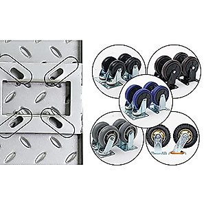 Generic Hand Trucks Steel Platform Truck Heavy Duty Small Flat 4-Wheel Trolley with Foldable Handle High Load Capacity for Household Daily Moving Push Cart (Size : 550lbs-silent)