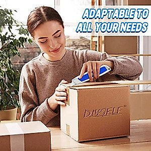 DIYSELF 2 Pack Box Cutter- Sharp Utility Knife- Box Cutters Heavy Duty for Carpet, Cardboard, Paper- Razor Knife- Box Opener- Cardboard Cutter- Exacto Knife- Retractable Knife (Blue)