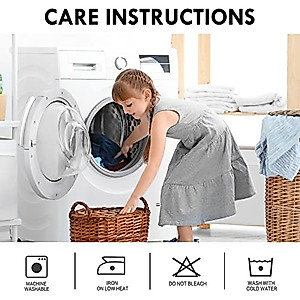 DWCN Blackout Curtains – Thermal Insulated, Energy Saving & Noise Reducing Bedroom and Living Room Curtains, Black, W 42x L 63 Inch, Set of 2 Rod Pocket Curtain Panels