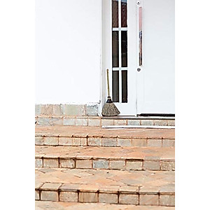 24" Short Elephant Eyelash Grass Natural Grass Broom Thai Broom Bamboo Stick Handle with Natural Holder in one Piece of Bamboo Housewarming Gift Cleaning Supplies Width of Sweeper Grass 7 - 8-inch