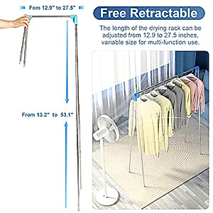 GIPOBUY Portable Clothes Rack Folding Travel Garment Rack, Foldable Collapsible Clothing Rack, Portable Hanging Drying Rack for Dance,Outdoor,RV, New Upgraded Easy Lock and Release(Non-Heavy Duty)