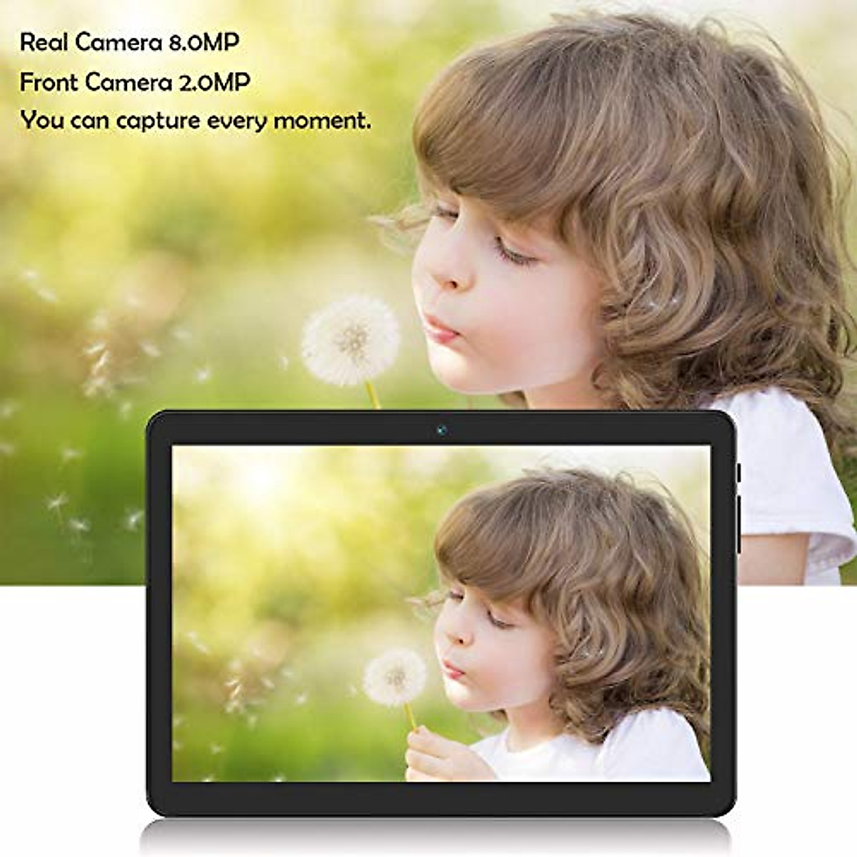 Hoozo Android Tablet 10 Inch, WiFi Tablet with 32GB Storage, 8MP Camera, 6000mAH Battery, WiFi, Bluetooth, HD IPS Screen Tabletas PC - Black