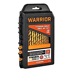 Warrior Titanium Nitride 29pc High Speed Steel Drill Bit Set