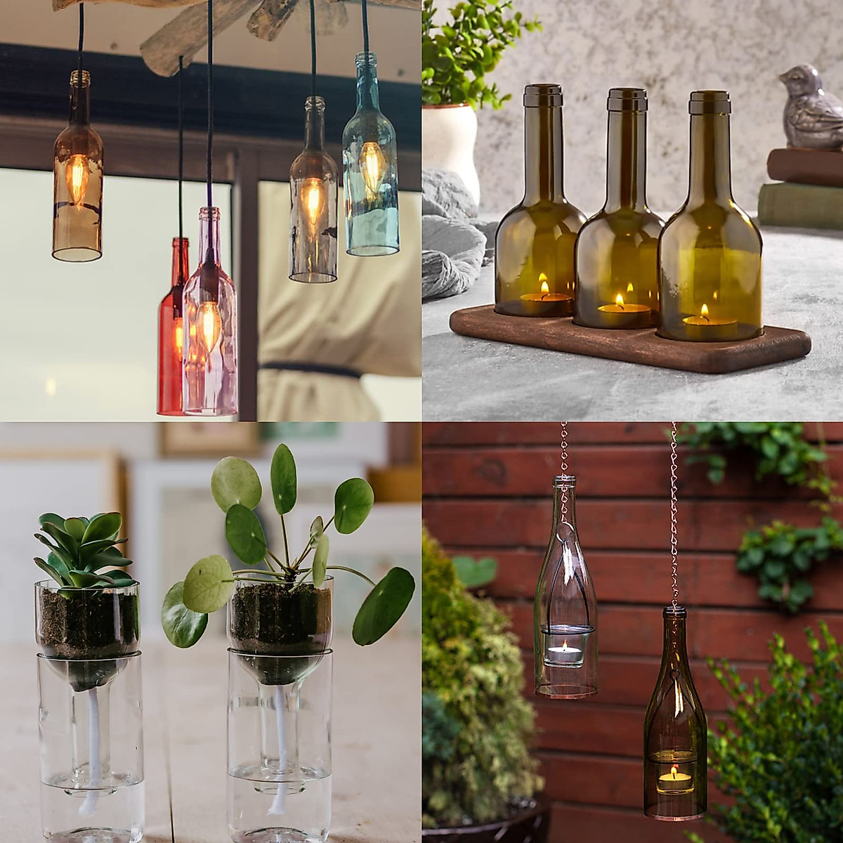 Glass Bottle Cutter, DIY Glass Cutter for Bottles, DIY Machine for Cutting Round Oval Bottles,Beer & Wine Bottle Cutter Tool with Accessories, Bottle Cutter for Beer, Whiskey, Liquor, Champagne