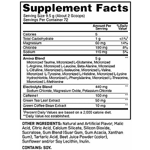 Optimum Nutrition WATERMELON SPLASH AMINO ENERGY ELECTROLYTES Powder 1.51 LB 72 SERVINGS