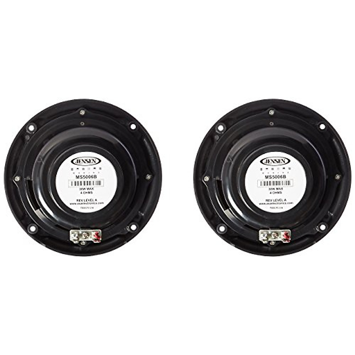 Jensen MS5006BR Black 5.25" Dual Cone Waterproof Speakers