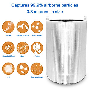 Blue Pure 411 Compatible with Blue Air Filter Purifier Replacement 411+, 411 Auto and Mini Air Purifier, 2 Packs