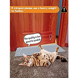 8.2Ft Cat Carpet Protector, Heavy Duty Plastic Pets Scratch Stopper for Carpet, Easy to Cut, Clear Non-Slip Floor Runner Prevent Carpets Rugs from Scratching Tearing Wearing at Doorway
