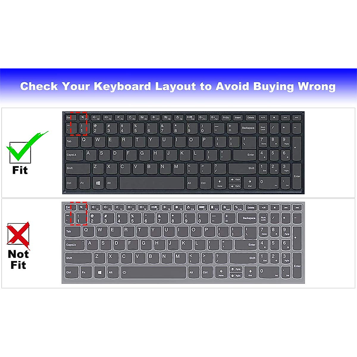 MUBUY Keyboard Cover for Lenovo IdeaPad 3 15 15.6 17.3 |Lenovo Yoga C740 C940 15.6 |Lenovo Ideapad 320 330 330s 340s 520 S540 720s 130 S145 L340 S340 V330 V130 |ThinkBook 15 -Mint Green