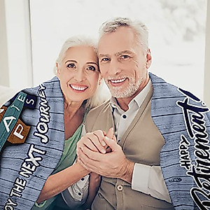 Retirement Gifts for Men Women 2023, Happy Retirement Throw Blanket 50”x60”, Gifts for Retired Dad Mom Grandpa Grandma Coworker Friends Nurse Teacher Doctor, Flannel Fleece Soft Warm Bed Blanket