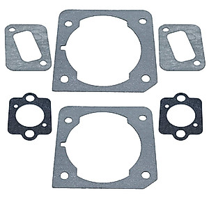 AUMEL Cylinder Muffler Carburetor Gaskets Kit 2Pcs for Husqvarna 340 345 350 346XP Chainsaw 503862501, 503894401