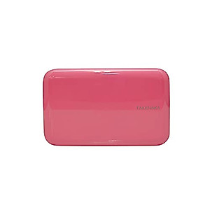 TAKENAKA Bento Nibble Box, Eco-Friendly Lunch Box Made in Japan, BPA and Reed Free, 100% Recycle Plastic Bottle Use, Microwave and Dishwasher Safe, Bento Box (Raspberry Pink *Band: Orange)