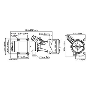SewerFlo Quick Release RV Macerator Pump - 12V, 12GPM RV Dump Station Mount