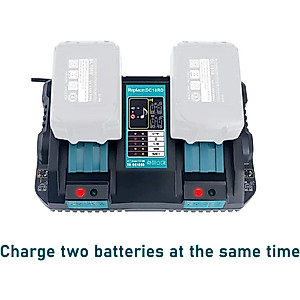 4A DC18RD Charger 18V 14.4V, Compatible with Makita 18V Charger DC18RA DC18RC Lithium-Ion Battery Charger BL1840 BL1850 BL1860 BL1830 BL1830B BL1840B BL1415