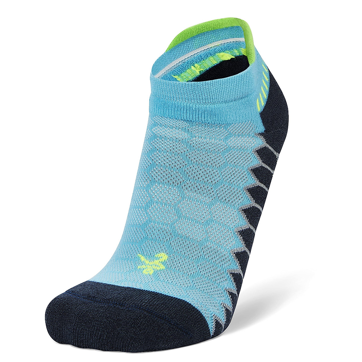 Balega Silver Compression Fit Performance No Show Athletic Running Socks for Men and Women (1 Pair), Aqua, X-Large