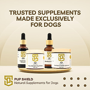 Pup Shield Natural Immune Support Formula for Dogs | Probiotics with Olive Leaf, Turkey Tail & Echinacea | Wellness Formula for Puppies & Dogs | Easy to Administer - 30 Day Supply