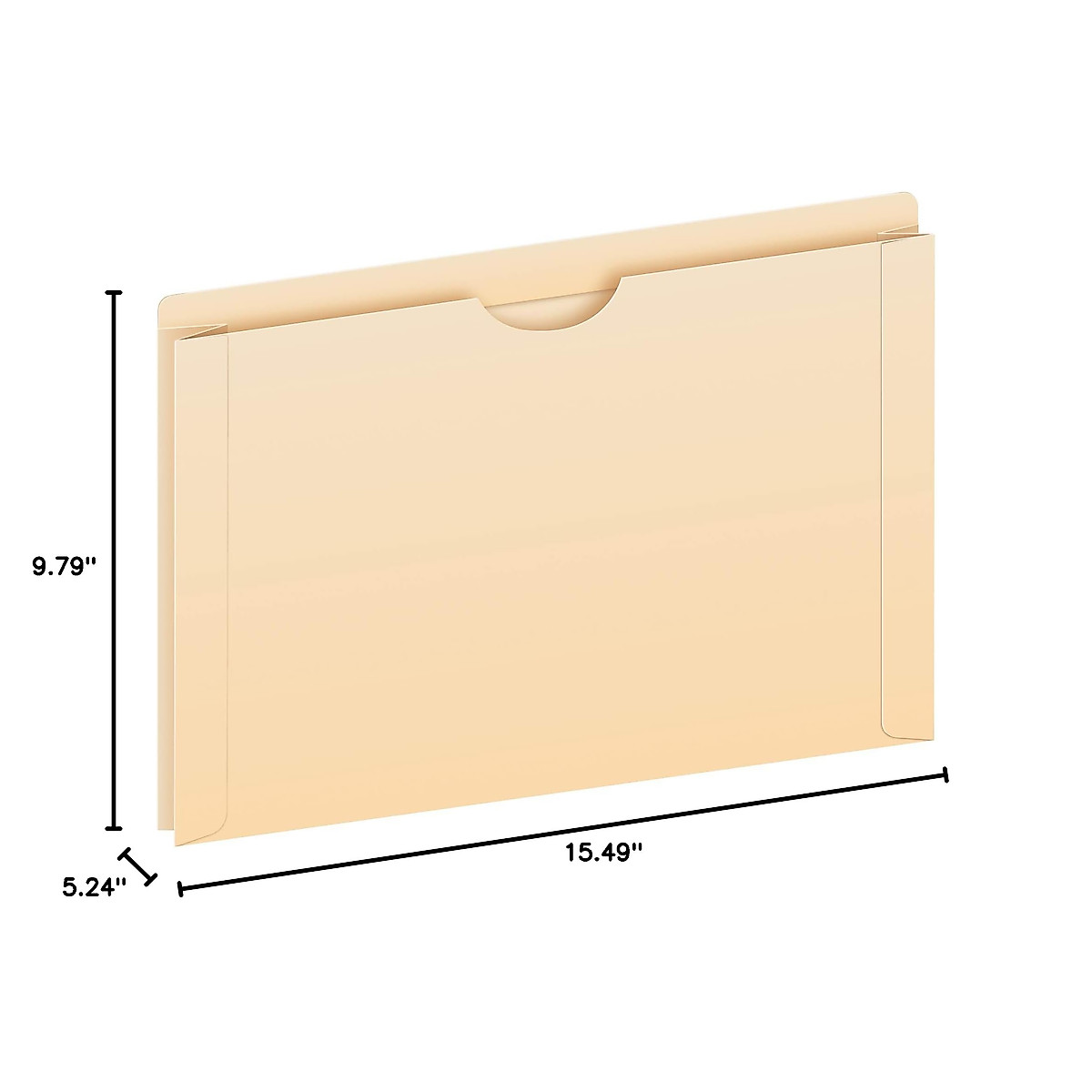 Pendaflex File Jackets, Legal Size, Manila, 2" Expansion, Reinforced Straight-Cut Tabs with Thumb Cut, 50 Per Box (23200EE)