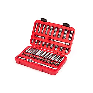 TEKTON 3/8 Inch Drive 6-Point Socket and Ratchet Set, 46-Piece (5/16-3/4 in., 8-19 mm) | SKT15301