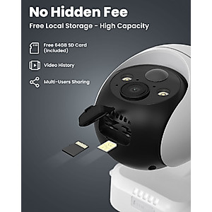 ieGeek 3/4G Security Camera Outdoor, 1080P Wireless WiFi 360°PTZ Camera, Solar Battery Powered Surveillance Camera with Spotlight/Siren/Motion Detection/3MP Color Night Vision