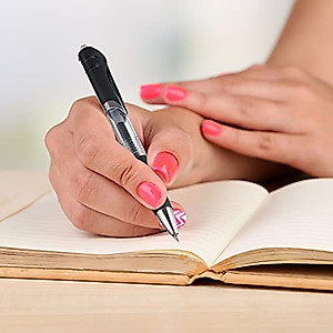 EEOYU Black Gel Pens, 28 Pack Rollerball Gel Ink Pens For Journal Notebook Writing Office School Supplies